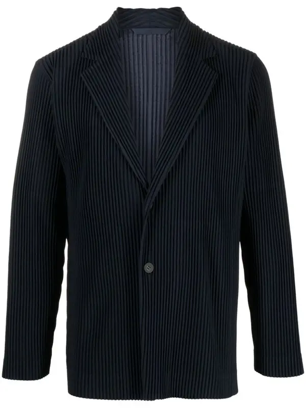 Issey Miyake Basics Plissé Blazer - Blue