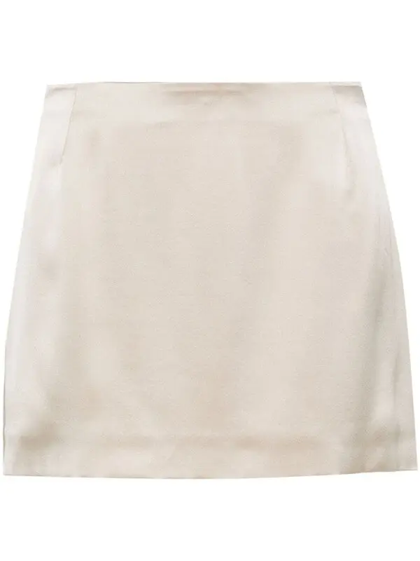 PETER DO Silk A-line Miniskirt - Silver