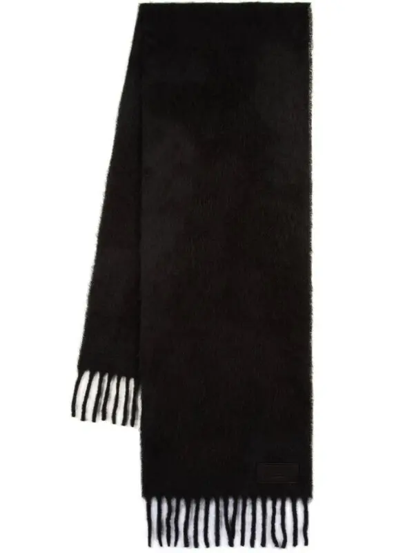 Ami Logo-patch Fringed Scarf