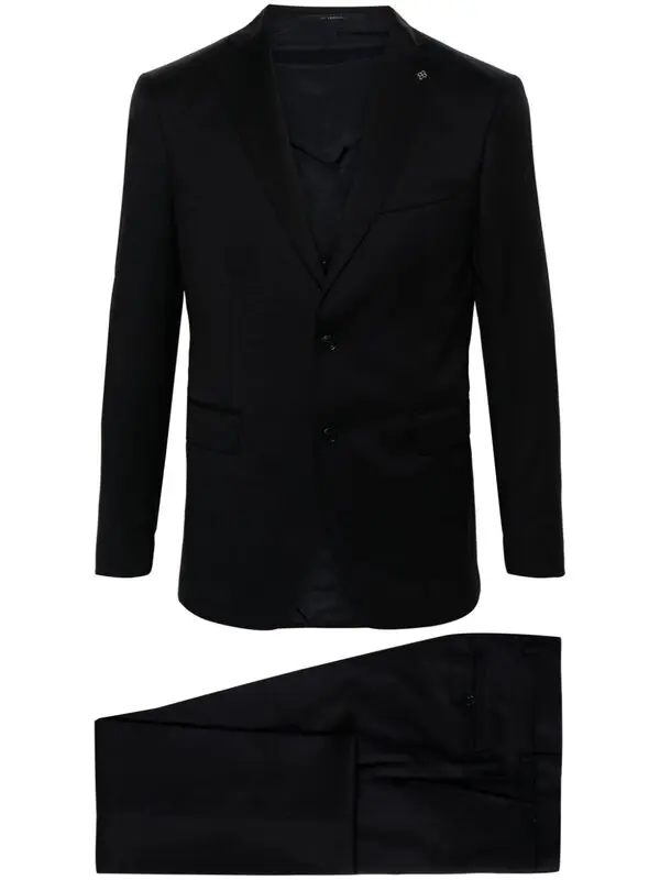 Tagliatore Logo-appliqué Virgin Wool Single-breasted Suit