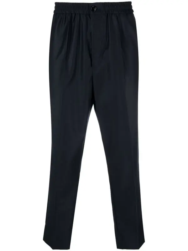 Ami Cropped Tailored Trousers - Blue