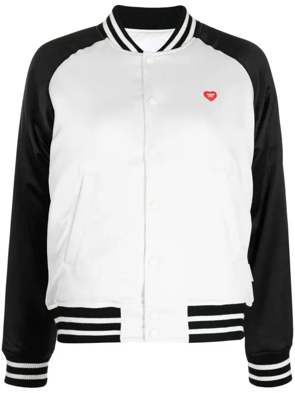 CHOCOOLATE Logo-appliqué Satin Bomber Jacket