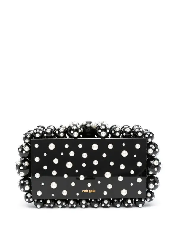 Cult Gaia Eos Pearl-embellished Clutch Bag