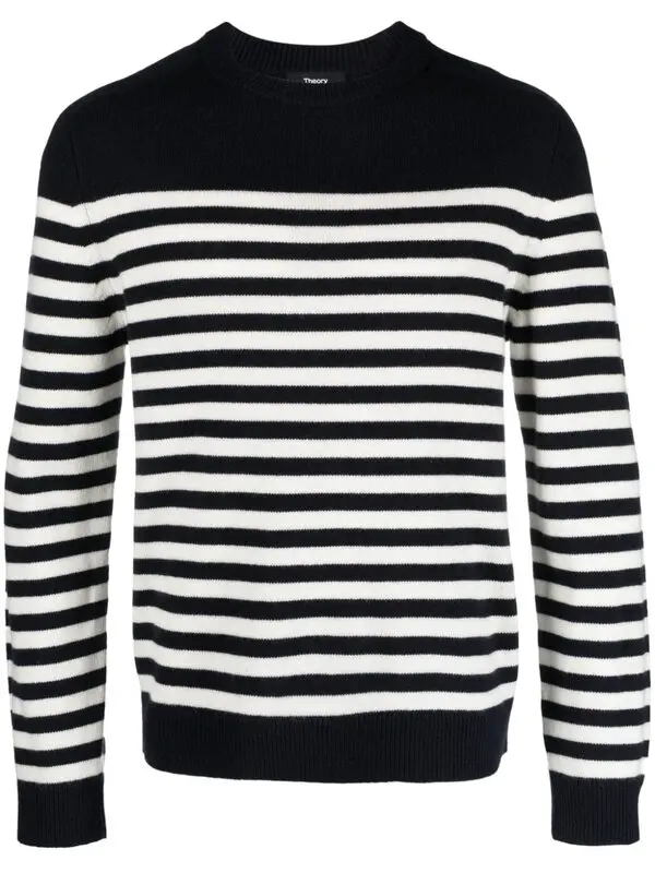Theory Latho Striped Jumper - Blue