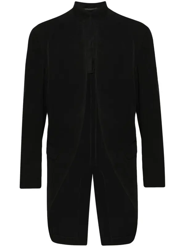 Yohji Yamamoto Asymmetric Wool Tailcoat - Black