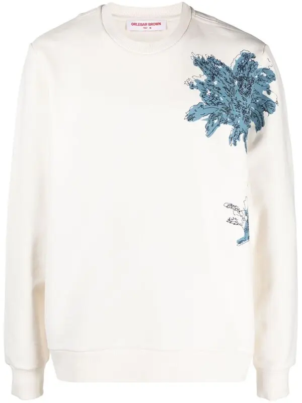 Orlebar Brown Palm Tree Print Sweatshirt
