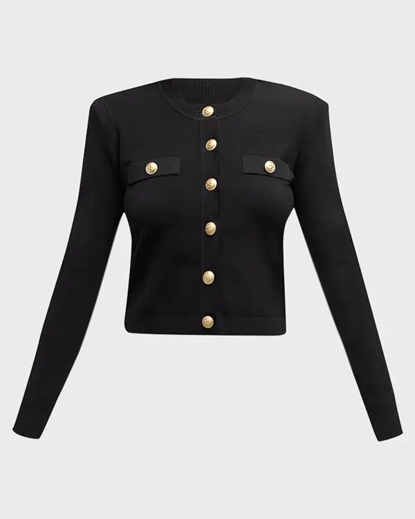 L'Agence Toulouse Button-down Cardigan - Black