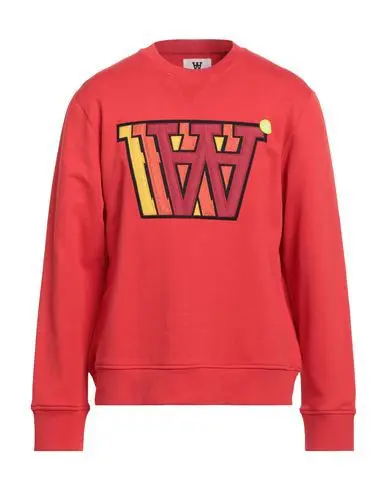 DOUBLE A BY WOOD WOOD Fleece Sweatshirt - Red