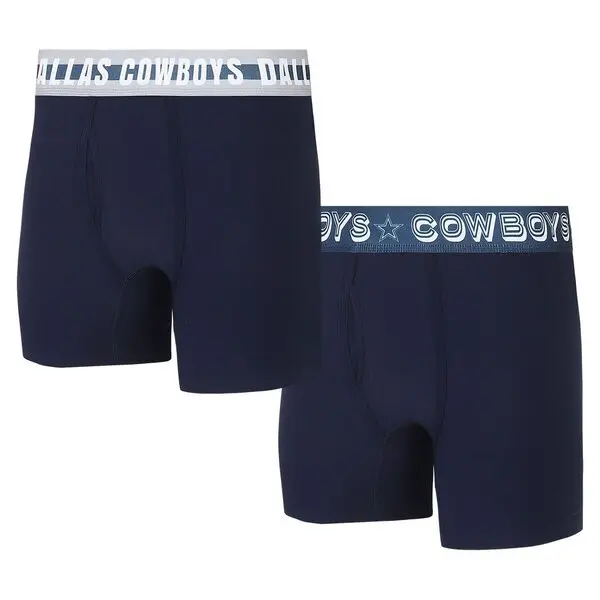 CONCEPTS SPORT Dallas Cowboys Gauge Two-pack Boxer Briefs Set - Navy ...