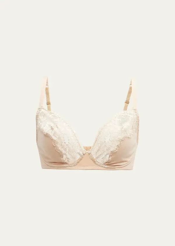 La Perla Souple Wireless Lace-trim Bra - Nude-0033 | Editorialist