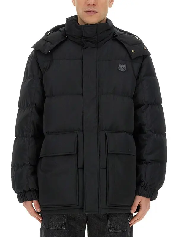 Maison Kitsuné Jacket With Logo - Black