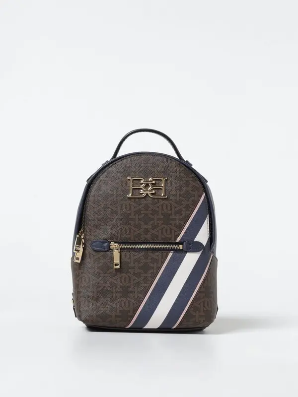 Bally Backpack In Leather And Coated Cotton