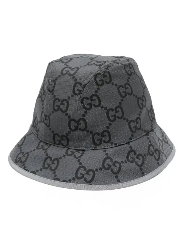 Gucci Gg Supreme Ripstop Bucket Hat - Grey
