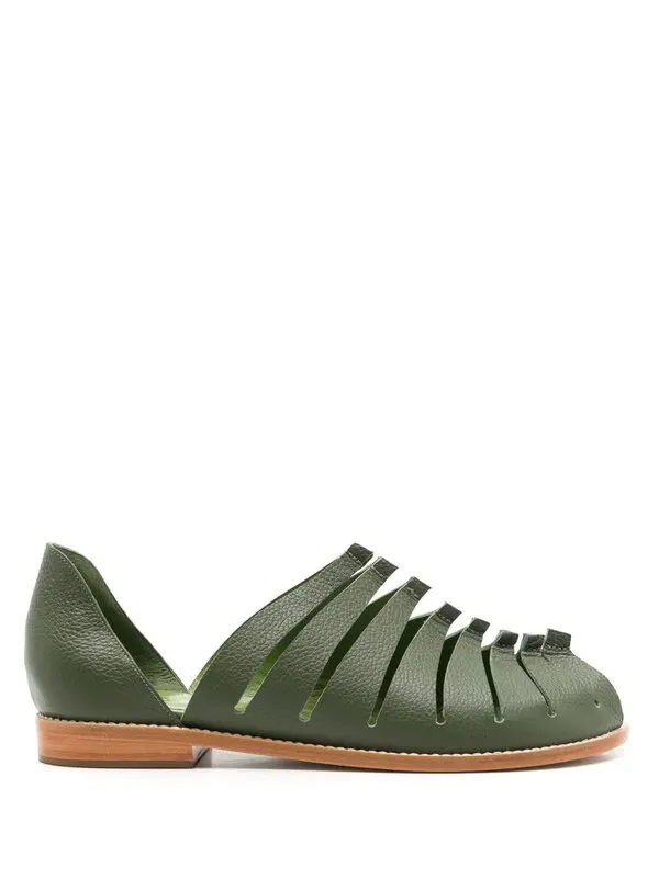 STUDIO CHOFAKIAN Faustine Cut-out Sandals - Green