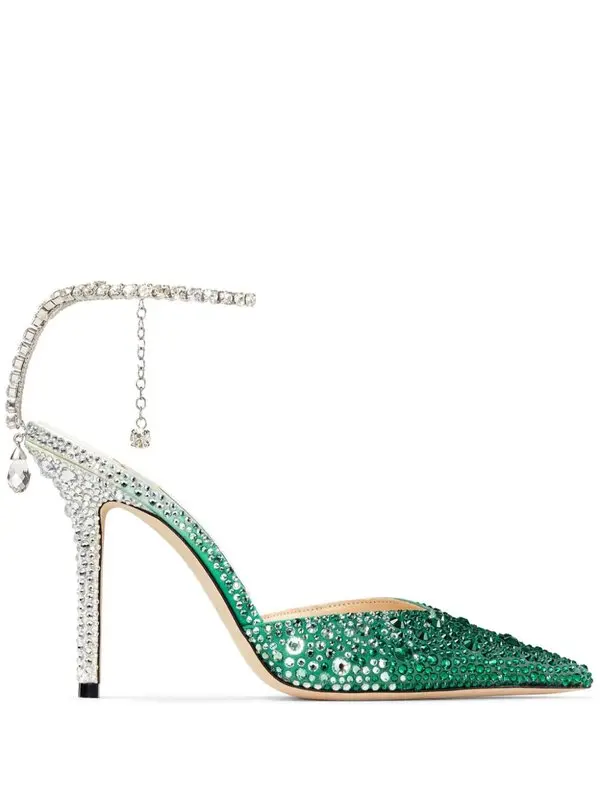 JIMMY CHOO 100mm Crystal-embellished Pumps