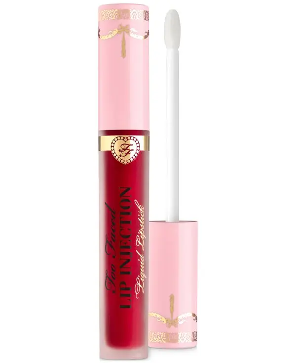 TOO FACED Lip Injection Longwear Power Plumping Cream Liquid Lipstick - Infatuated (vivid Warm Red)