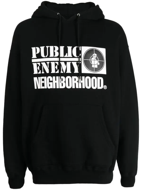 NEIGHBORHOOD X Public Enemy Logo-print Hoodie