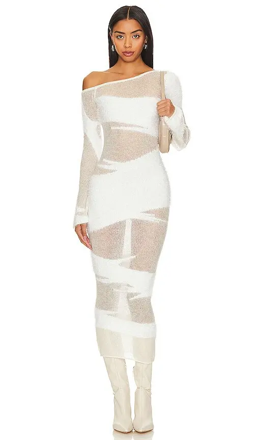 Nbd Conga Mixed Yarn Midi Dress