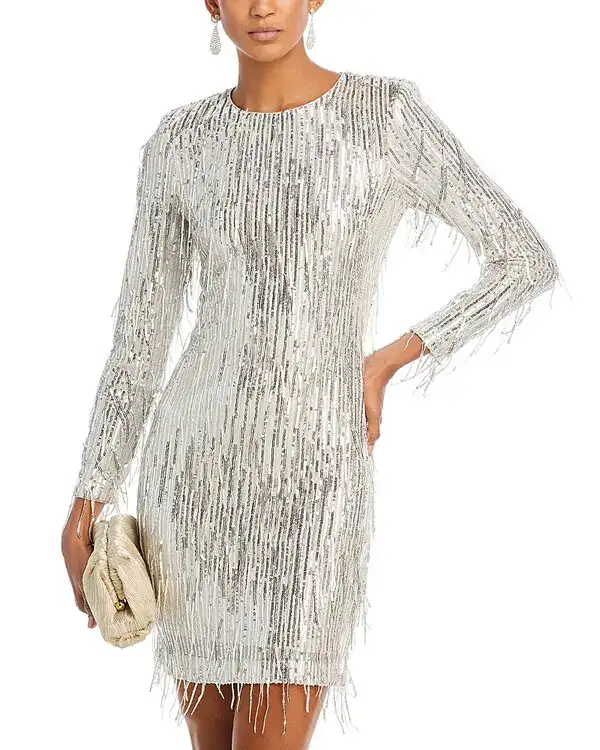 chinese dress ladies Golden Nights Long Fringe Top White– Selfie Leslie