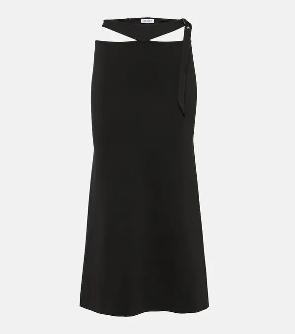 Attico Cutout Midi Skirt - Black