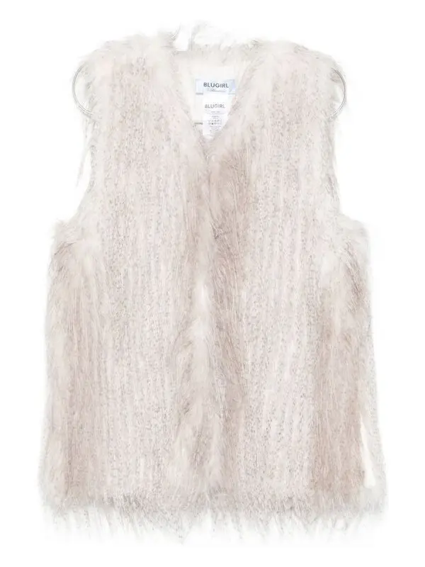 Blumarine Sleeveless Coat - White