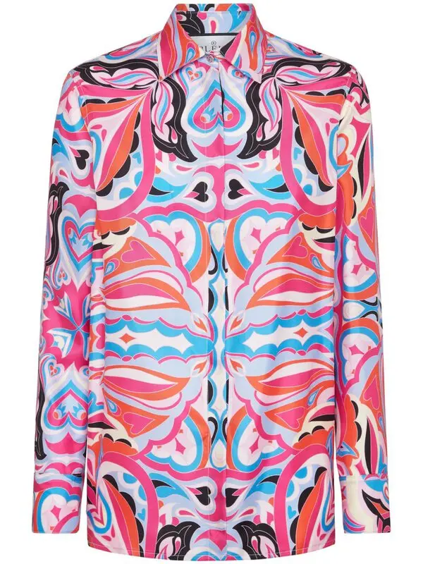 Philipp Plein Graphic-print Silk Shirt