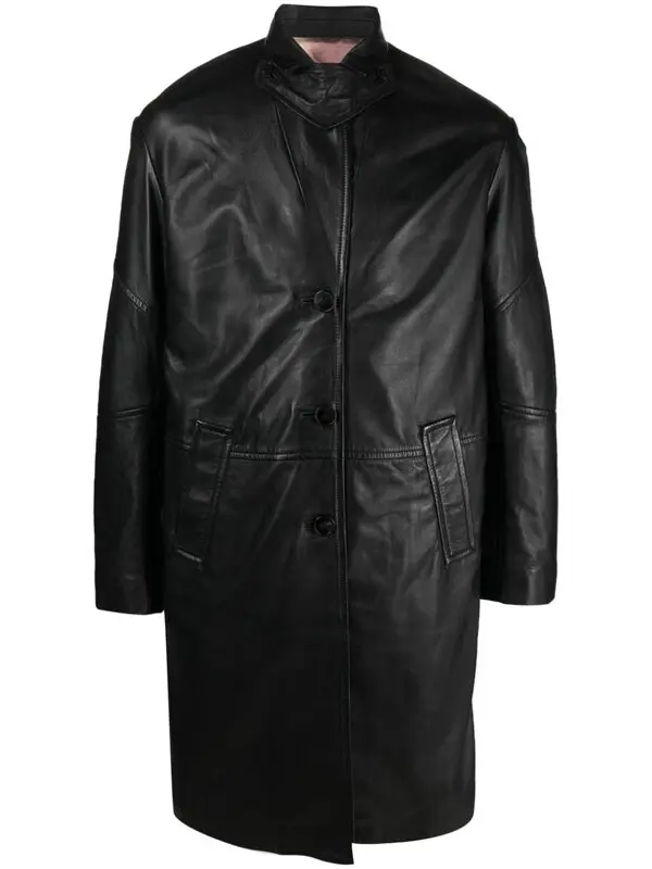 Zadig&Voltaire Macari Buttoned Leather Coat