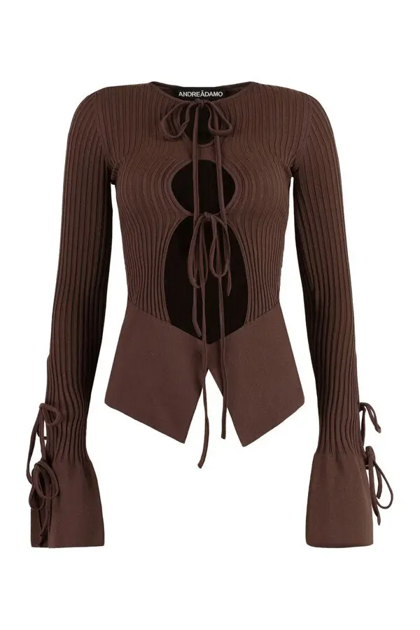 ANDREĀDAMO Long-sleeve Top - Brown