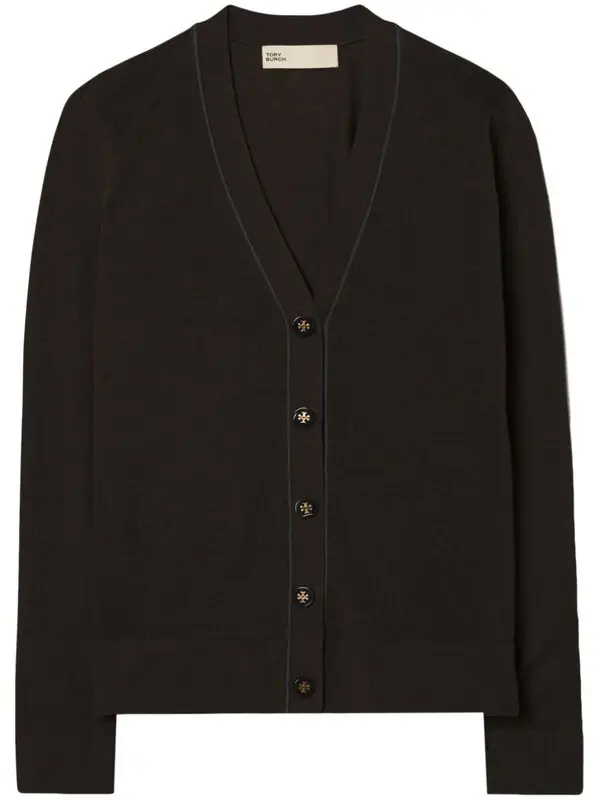 Tory Burch Simone V-neck Cardigan - Black