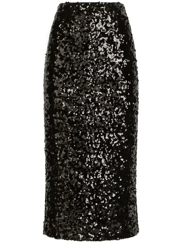 Dolce & Gabbana Sequinned Pencil Midi Skirt
