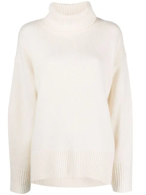 Arch4 Roll-neck Cashmere Jumper - White