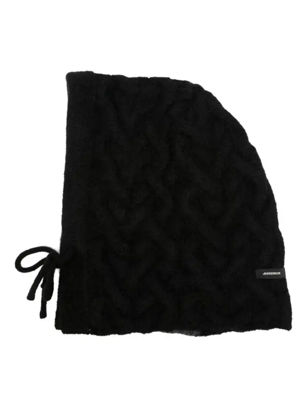 ADER ERROR Logo-patch Chunky-knit Balaclava - Black