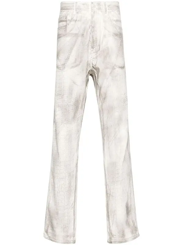KANGHYUK Abstract Print Straight Leg Trousers