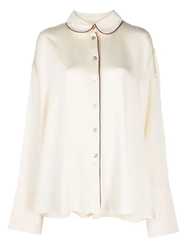 Sleeper Pastelle Jacquard-pattern Pyjama Top