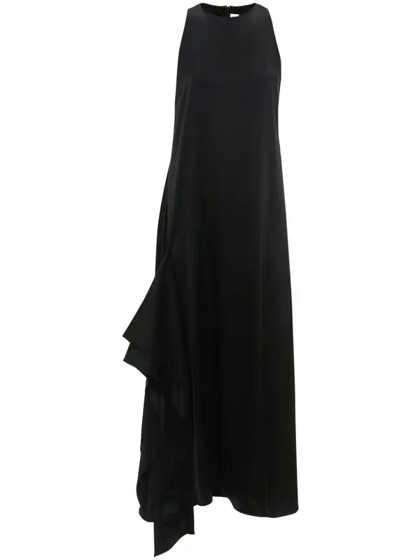 JW Anderson Sleeveless Draped Midi Dress - Black