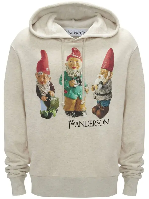 JW Anderson Gnome Trio Cotton Hoodie - Neutrals