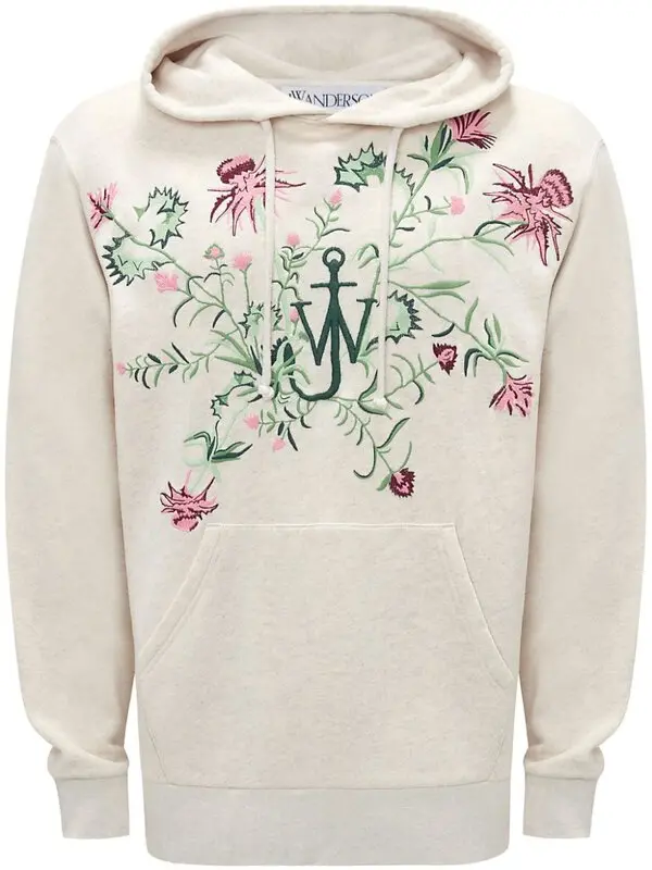 JW Anderson Embroidered Hoodie - Neutrals