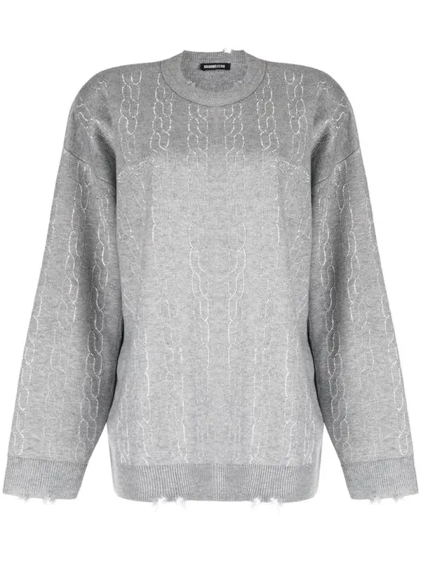 GROUND ZERO Graphic-print Jumper - Grey