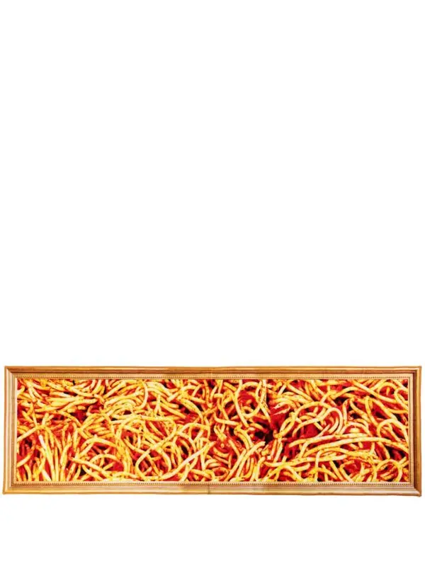 SELETTI Spaghetti-print Rectangular Mat