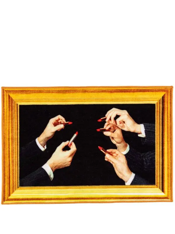 SELETTI Lipstick Graphic-print Mat