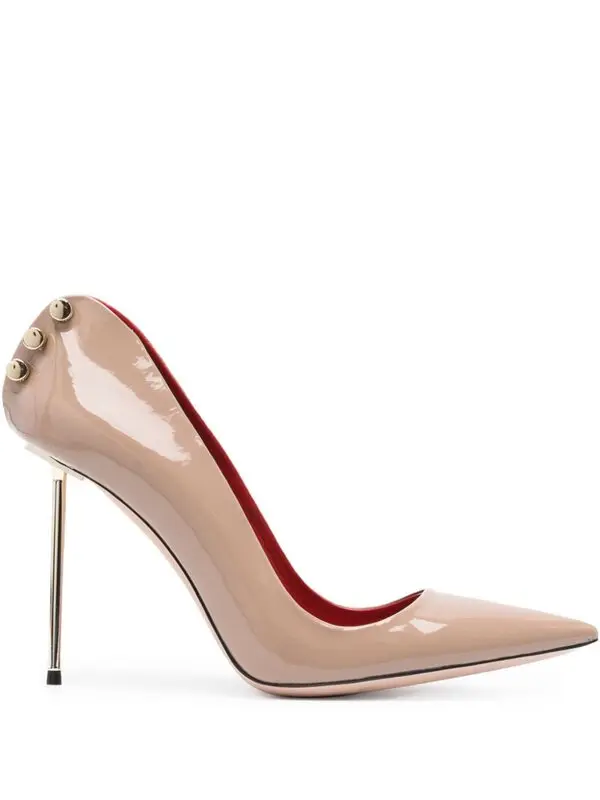 HARDOT Metallic-heel Patent Pumps - Neutrals