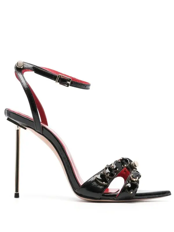 HARDOT Booty 101mm Gemstone-detail Leather Sandals