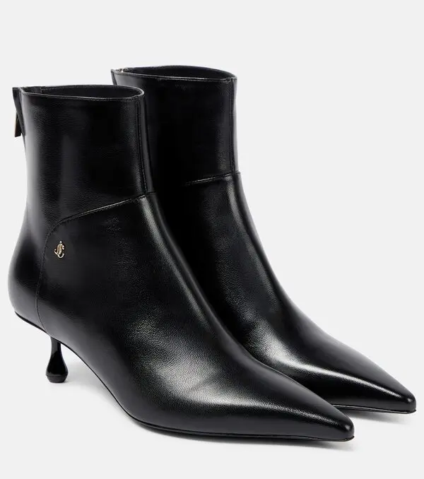 JIMMY CHOO Cycas 50 Leather Ankle Boots