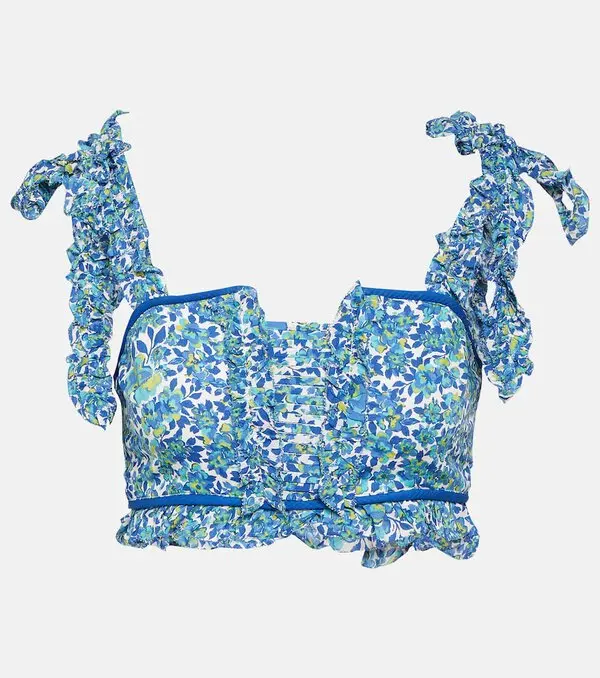 Poupette St Barth Ariane Floral Crop Top