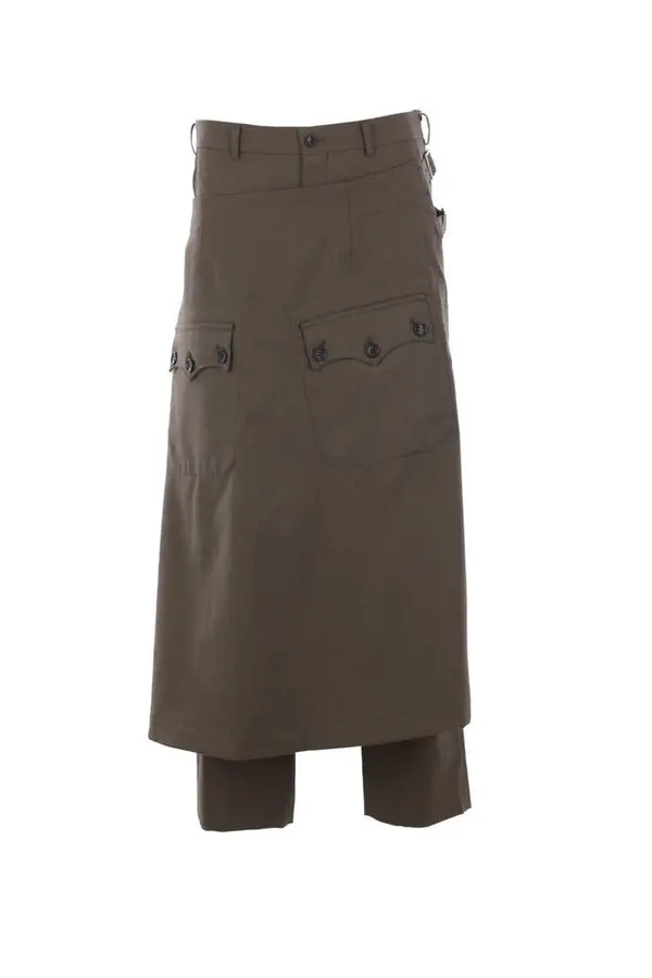 Comme Des Garçons Wrap Kilt-trousers - Brown