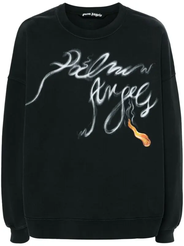 Palm Angels Foggy Logo-print Sweatshirt