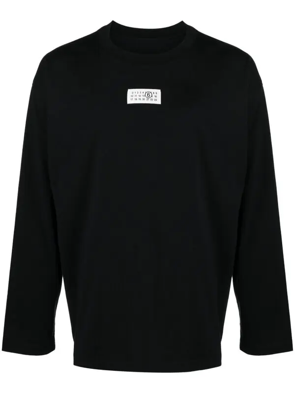 MAISON MARGIELA Numbers Motif Patch Long Sleeve T-shirt