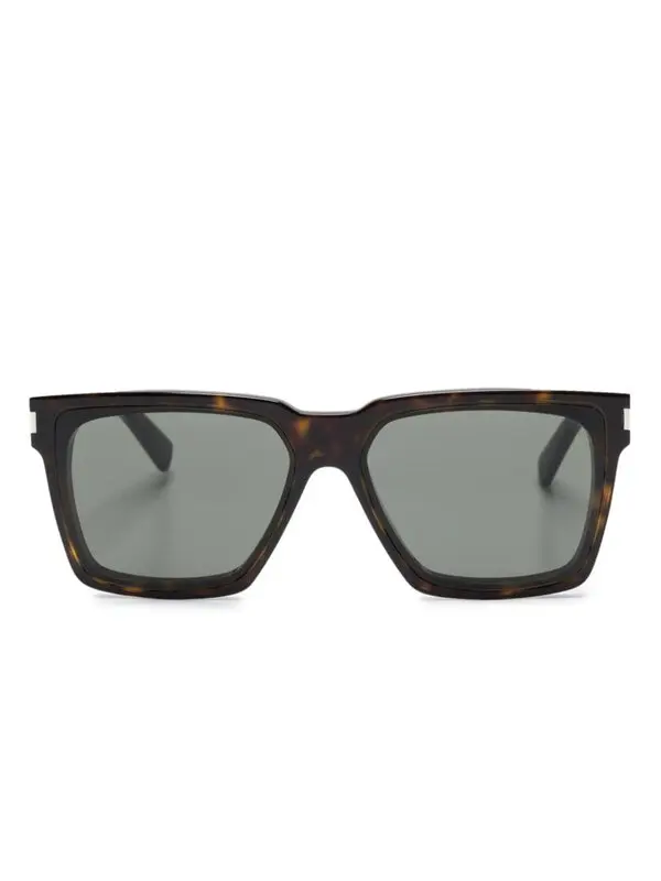 Saint Laurent Tortoiseshell Square Frame Sunglasses