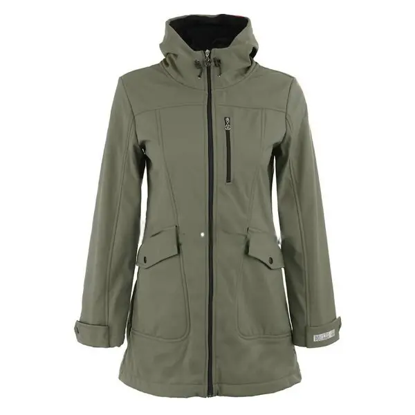 Buy DOLCEZZA Coat With Ultra Thin Fleece Lining In Khaki - Green At 35% ...