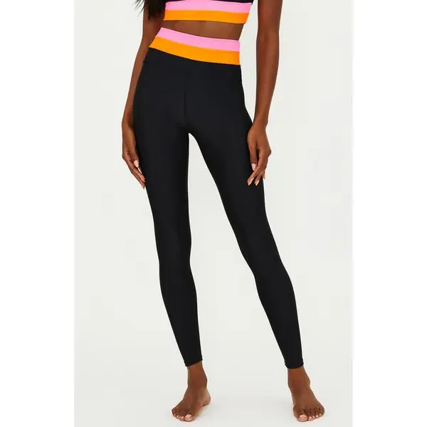 Beach Riot Trinity Ribbed Leggings - Sangria